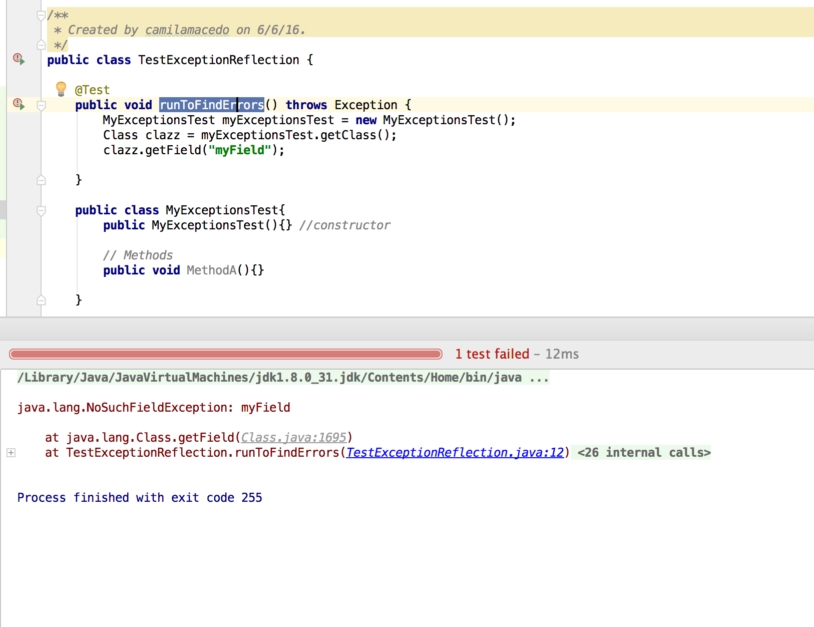 [Java] – Treating Reflection Exceptions – www.Dev4Devs.com